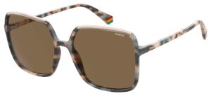 polaroid pld 6128/s beige havana/brown 59/17/145 women sunglasses