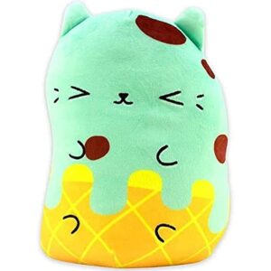 cats vs pickles - jumbo - mint chippie - 8.6" super soft and squishy stuffed bean-filled plushies - are you team cat or team pickle? collect them all!