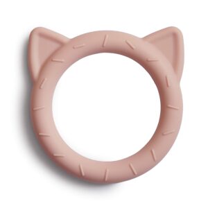 mushie silicone baby teether toy | cat (blush)