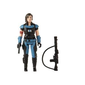 star wars retro collection cara dune toy 3.75-inch-scale the mandalorian action figure with accessories, toys for kids ages 4 and up, blue