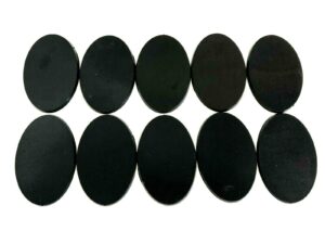 lot of 10 75mm x 42mm oval bases for warhammer 40k & aos games workshop bitz