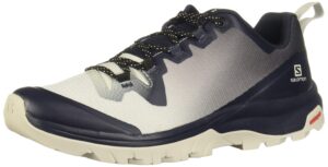 salomon vaya hiking shoes for women, lunar rock/night sky/lunar rock, 5.5