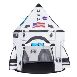 joyin rocket ship play tent pop up play tent kids indoor outdoor spaceship playhouse tent set