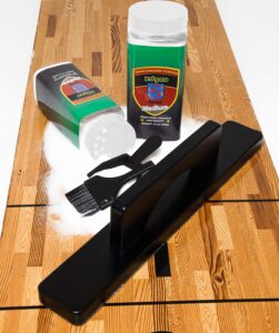 ydds shuffleboard sand with shuffleboard brush - shuffleboard wax set for shuffleboard table + shuffleboard brush + mini dustpan and brush