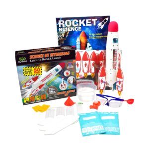 rocket science kit for kids - stem toys by myriad365 | kids rocket kit for boys girls | science experiments for kids | best toys for 8 year old boys | gift for boys | rocket launcher for kids