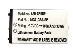 replacement battery for gba sp nintendo advance sp ags-001 sam-sprbp ags-003 battery