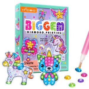 hfcbo gem diamond painting kits for kids - arts and crafts for girls & boys ages 6-8 8-10 10-12-make your own stickers and suncatchers(magical)