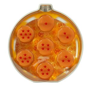 abystyle studio dragon ball z collectible dragon radar tin includes 7 acrylic resin crystal ball replicas, each measuring 2" across dbz anime manga collectibles gift