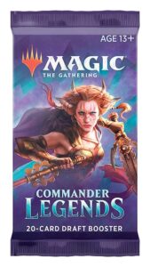 magic the gathering commander legends booster pack - 2 legends - total 20 mtg cards (1 draft booster)