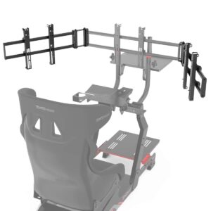 extreme sim racing triple screen tv stand add-on upgrade for cockpit p1 3.0 / virtual experience 3.0