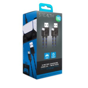 3m twin premium braided play & charge cables for ps5