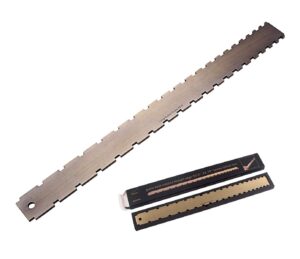 notched guitar neck straight edge, dual-scale guitar repair tool for scale length 24.75in and 25.5in, aluminium guitar fretboard leveling kit,guitar maintenance tool for luthiers, bronze