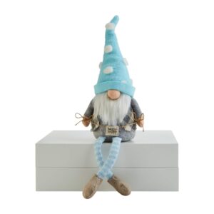 mud pie happy sign dangle leg gnome, 9"" x 4""" (42600648h)