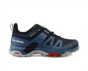 salomon x crest hiking shoes for men, bungee cord/black/peat, 7