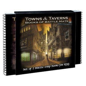 loke towns & taverns books of battle mats , black