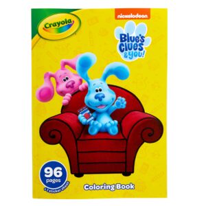 crayola blues clues coloring book with stickers, gift for kids, 96 pages, ages 3, 4, 5, 6