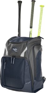 rawlings | legion backpack equipment bag | baseball & softball | navy/grey