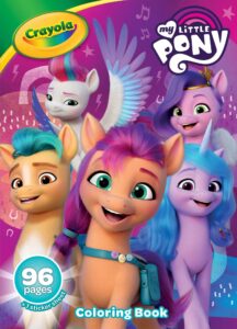 crayola my little pony coloring book with stickers, gift for girls and boys, 96 pages, ages 3, 4, 5, 6