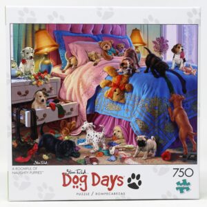 buffalo games - steve read - a roomful of naughty puppies - 750 piece jigsaw puzzle for adults challenging puzzle perfect for game nights - finished puzzle size is 24.00 x 18.00