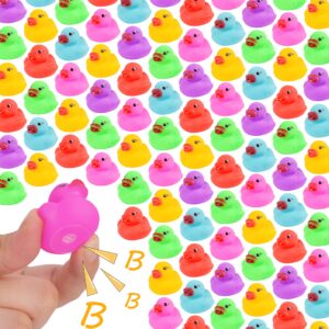 90-pack mini rubber ducks set, mini colorful rubber duckies bath toy for child,float & squeak tiny ducks pool toy set for kids party favors,birthday party supplies,prize rewards