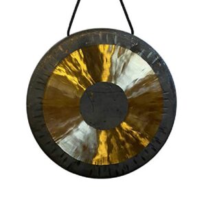 the gong shop 10” chau gong - includes gong mallet & hanging string/authentic chinese chau gong/shimmering wash/focused tone/hand selected for quality/great for sound healing, home, or office