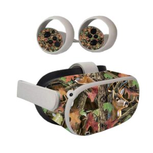 mightyskins skin compatible with oculus quest 2 - buck camo | protective, durable, and unique vinyl decal wrap cover | easy to apply, remove, and change styles | made in the usa