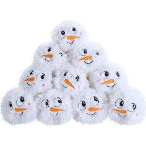 skylety 20 pcs plush snowball for indoor outdoor stuffed snowballs snowman toys snowball fun set for snow games decorations(cute series)