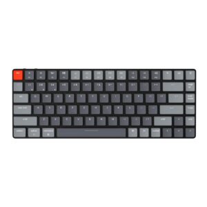 keychron k3 ultra-slim 75% layout wireless wired mechanical keyboard, compact 84 keys rgb led backlit for mac windows, low profile gateron g pro blue switch, version 2