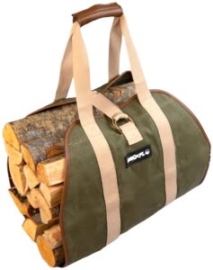 firewood carrier heavy duty firewood holder utility tote log holder premium waxed canvas firewood tote fireplace accessories wood basket for fire logs canvas firewood carrier log