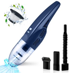 666 six by six 【 upgraded】 handheld vacuum cleaner cordless, portable mini car vacuum small dust buster 5500 pa strong suction, rechargeable hand vac for home car pet hair carpet cleaning