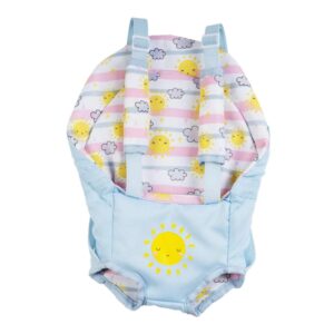 adora baby doll carrier with color-changing design, adjustable strap and machine washable material, fits dolls & stuffed animals up to 20 inches, birthday gift for ages 2+ - sunny days