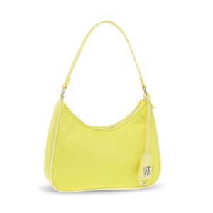 steve madden paula nylon shoulder bag, yellow