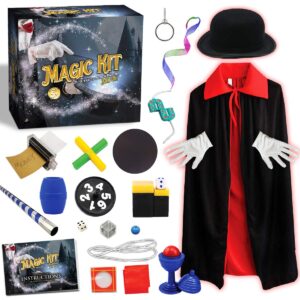 graceduck magic tricks kit for kids - dress up & pretend play magician dress up fun stuff outdoor indoor games for boys girls toddlers ages 5 6 7 8 9 10 11 12 years old