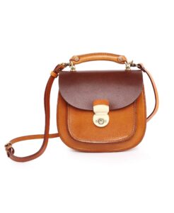 old trend genuine leather halibut crossbody bag (cognac)