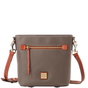 dooney & bourke handbag, pebble grain small zip crossbody - grey