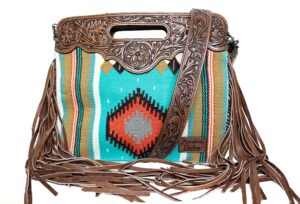 american darling aztec cross body bag in blue style number adbg496e (turquoise)