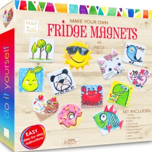 hapinest diy mini magnetic tiles fridge magnet, make your own mini magnet tiles diy art & craft kit, fun & creative birthday gift for girls boys teens, arts and crafts for kids ages 8-12 13 years & up