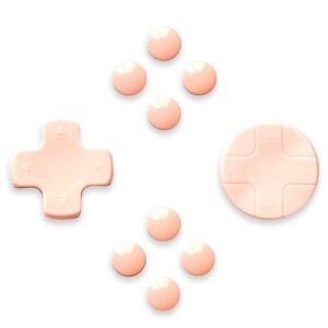 belugadesign pastel button caps and d-pad | compatible with nintendo switch standard oled joy-con controller covers | directional & a/b/x/y buttons - pink