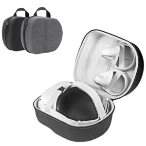 loveday hard travel case for oculus quest 2 vr gaming headset controllers accessories waterproof carring case (black)