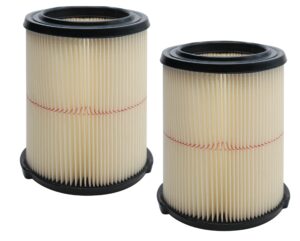 replacement cartridge filter for craftsman 9-38754 red stripe general purpose for 5 to 20 gallon shop vacuums cmxzvbe38754 (9-38754) (2 pack)