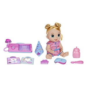 baby alive lulu achoo doll, 12-inch interactive doctor play toy with lights, sounds, movements and tools, kids ages 3 and up, blonde hair