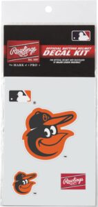 rawlings | mlb authentic baseball helmet decal kit | baltimore orioles