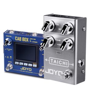 joyo r-08 cabinet modeling and power-amp simulation bundle with r-02 overdrive pedals for electric guitar effects most frequently combination budget