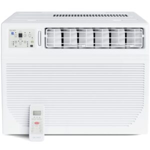 olmo 18000 btu window air conditioner 11.8 ceer 208-230v with remote controller and window frame