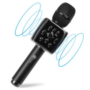 2049 x37 12w cardioid dynamic karaoke microphone, adult kid handheld wireless bluetooth karaoke machine for home/carpool/party/classroom/outdoor compatible with smart phone/pc/pad/car speaker/tv