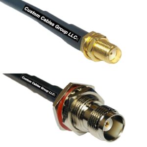 3 feet rg58 sma female to tnc female bulkhead rf pigtail coaxial cable