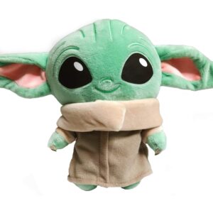 roniavl the child yoda plush toys little baby yoda with scarf cotton soft onesie stuffed doll toys gift for kids children birthday movie fan collectionist 3 and older (scarf)