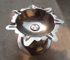 garden of arts stainless steel 7 wicks diyas used for any hindu festival diwali ganesh festival lightening of home any auspicious inaugration for office home