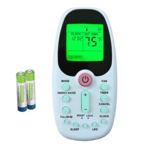 rcecaoshan replacement for arctic king air conditioner remote control r09b/bge r09b/bgce, with green backlight light