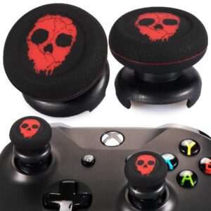 playrealm fps thumbstick extender rubber silicone grip cover 2 sets for xbox series x/s & xbox one controller(ghost red)